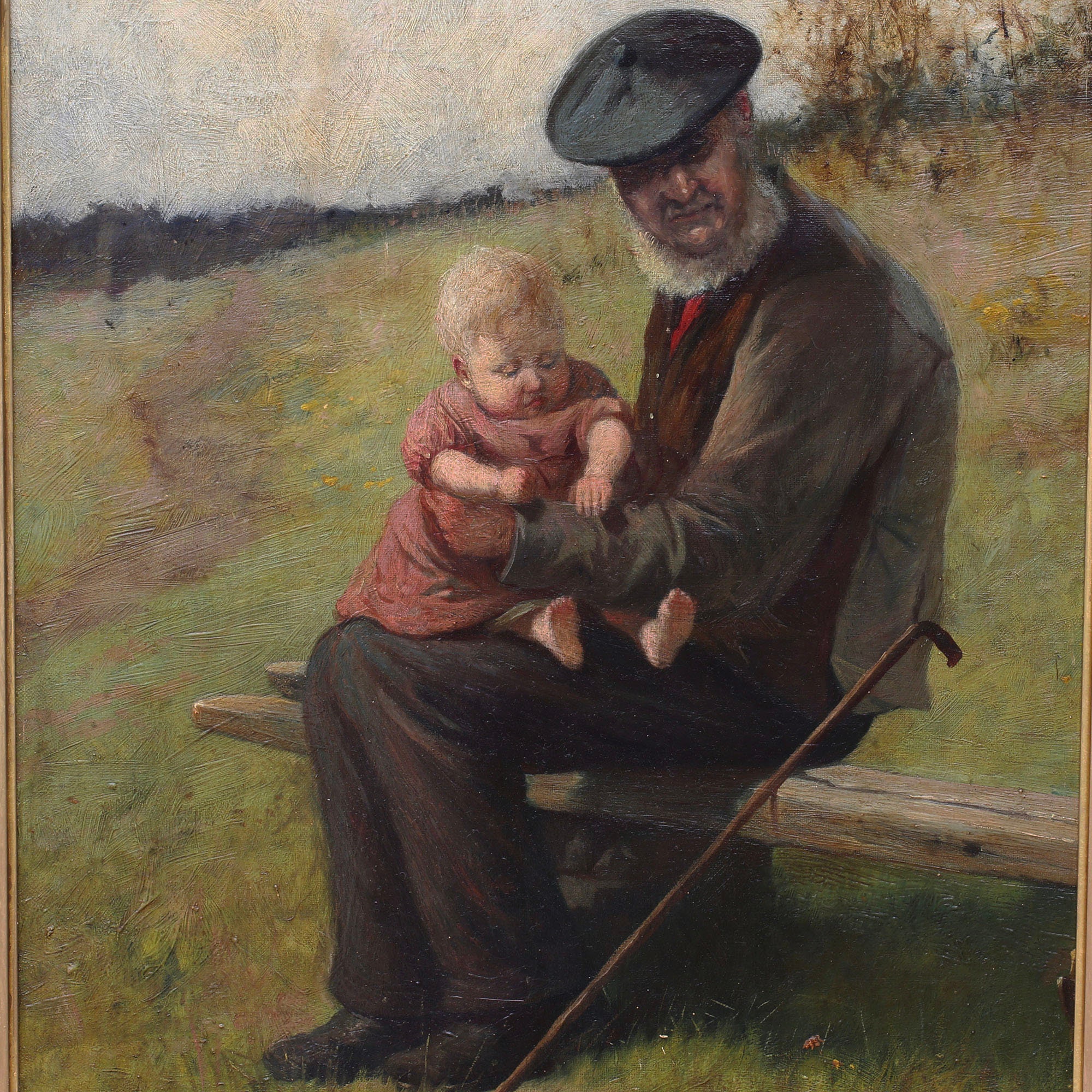 Scottish Robert Mcgregor RSA 18471922 Oil Canvas Painting Grandfather With Child - Etsy