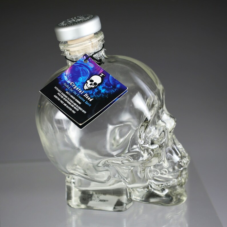 Dan Aykroyd Crystal Head Skull Empty Bottle, Blue Weber Agave Vodka ...