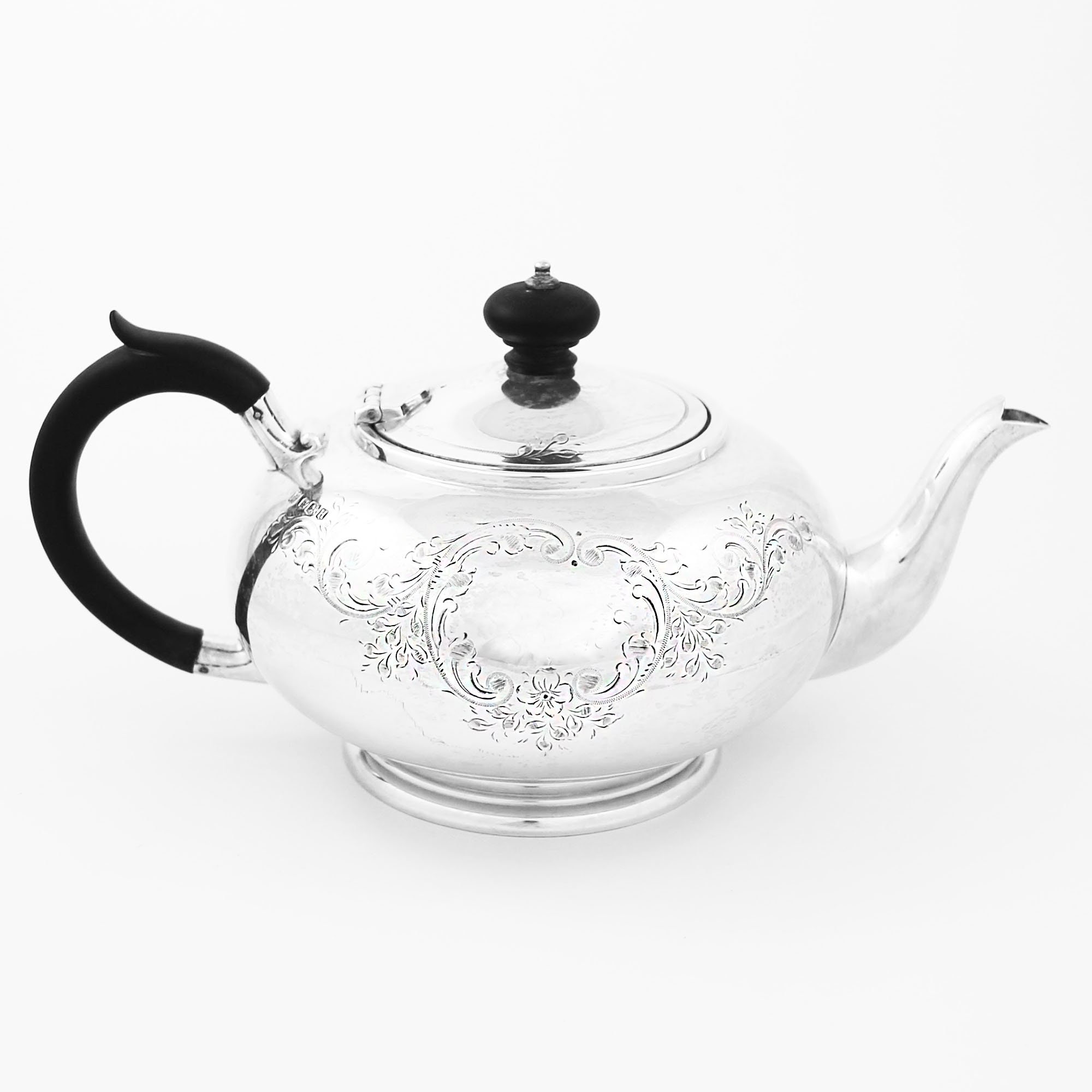 Antique England Sheffield Copper Brothers & Sons Sterling Silver Teapot ...
