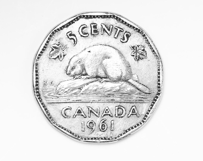Canada 1954 5 Cents SF Five Cents Canadian Nickel Shoulder Fold Lot # ...