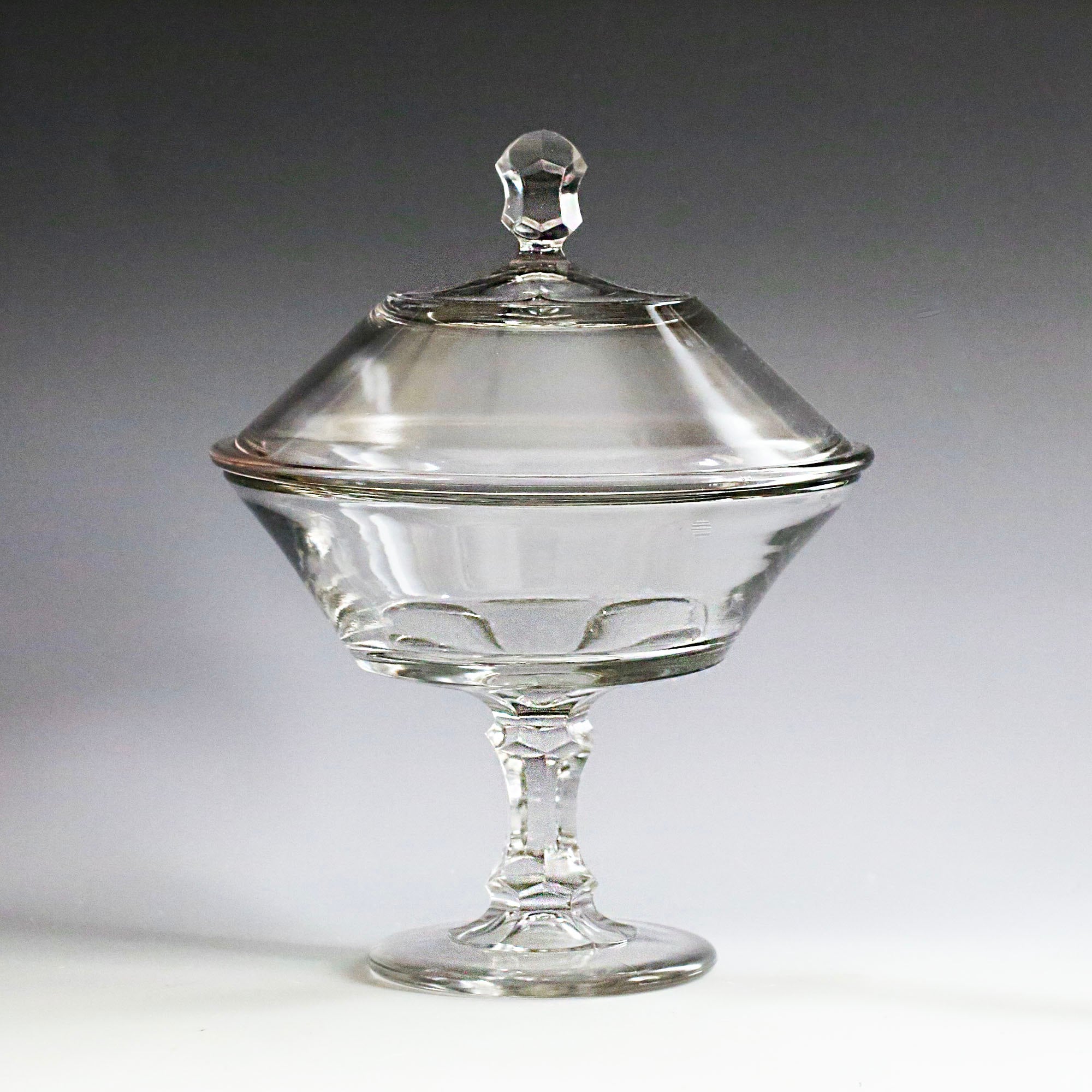 Large Antique Victorian Molded / Cut Glass Compote Bowl With - Etsy