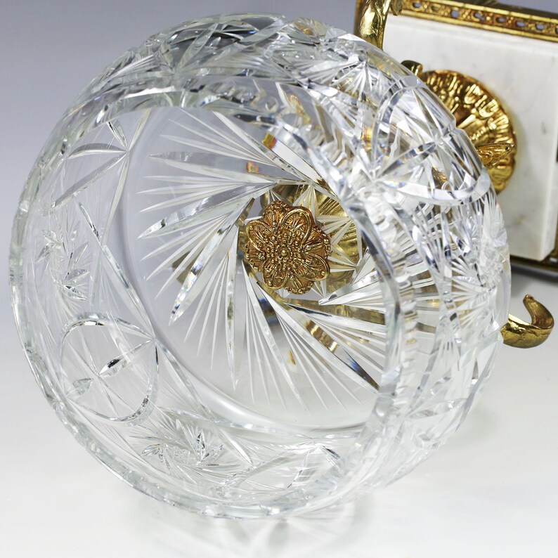 13h Vintage Italy Crystal Glass Centrepiece Compote - Etsy