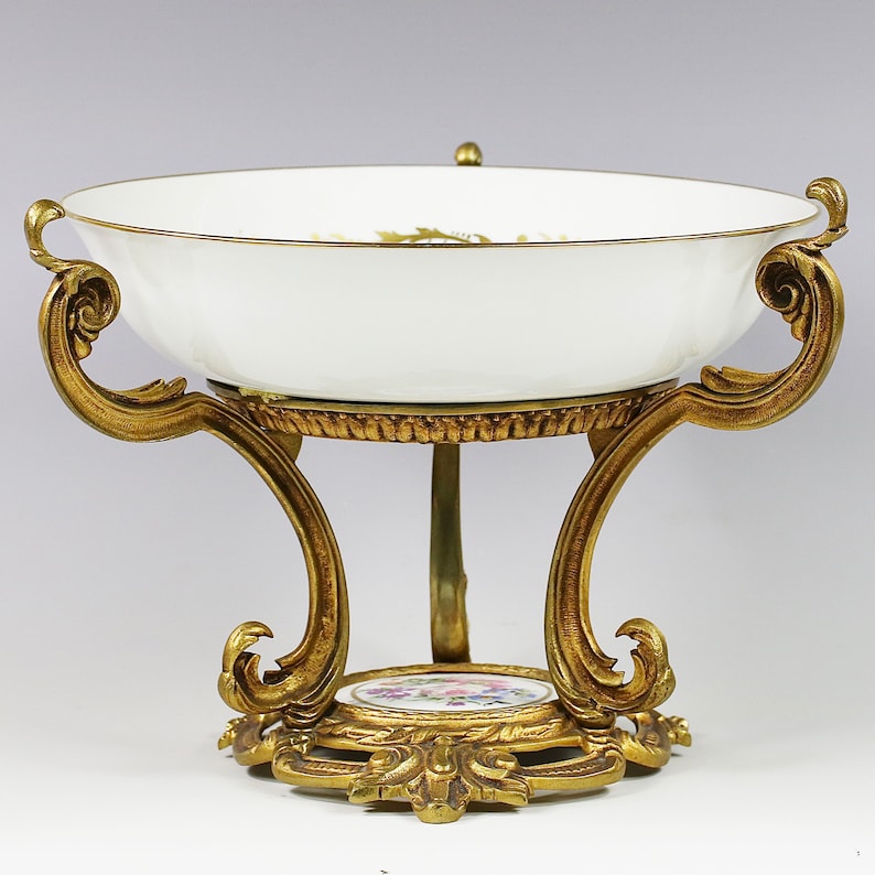 Sevres Made in France, Fragonard Design, Bowl Tazza Bronze Ormolu ...