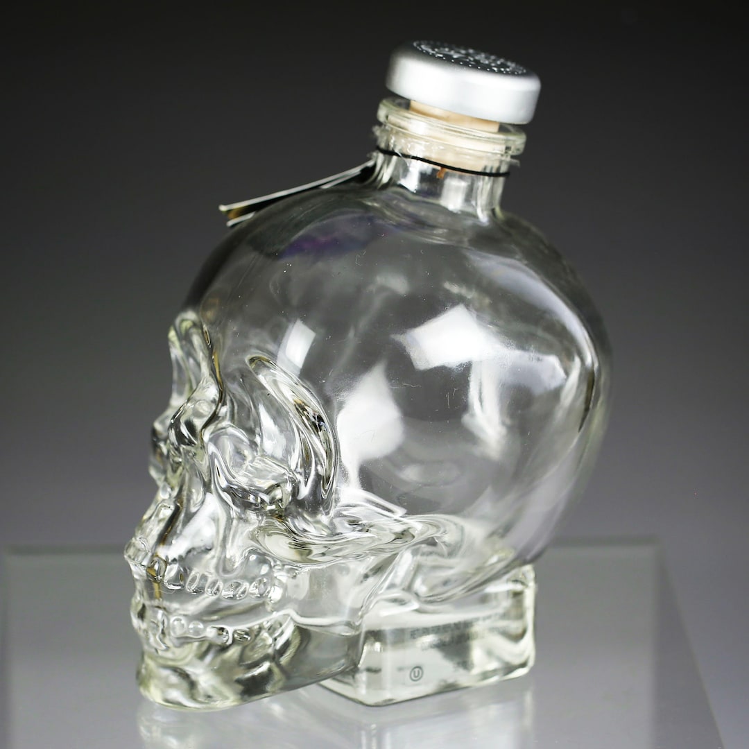 Dan Aykroyd Crystal Head Skull Empty Bottle, Blue Weber Agave Vodka ...