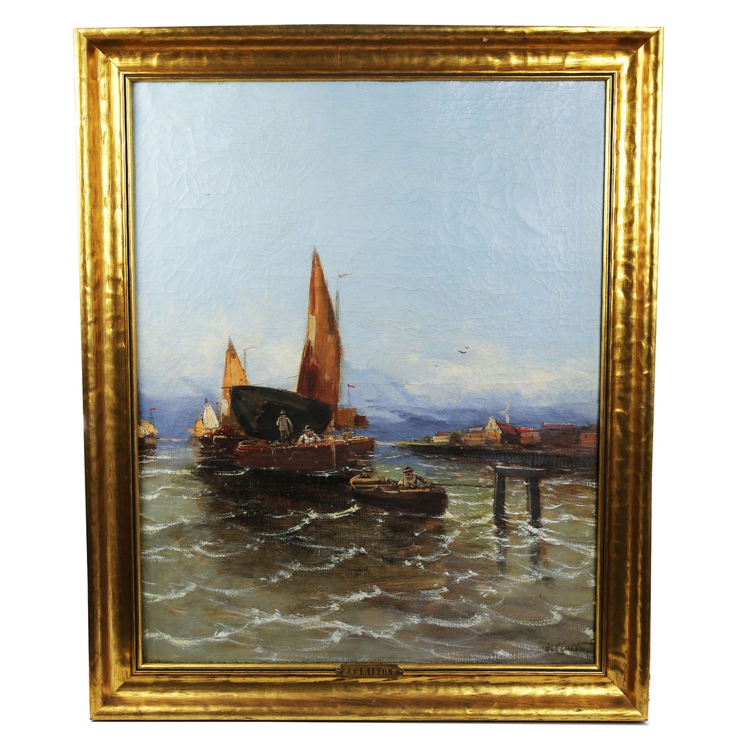 Antique O/C Painting by Austrian Artist Fischhof Georg as J.claiton - Etsy