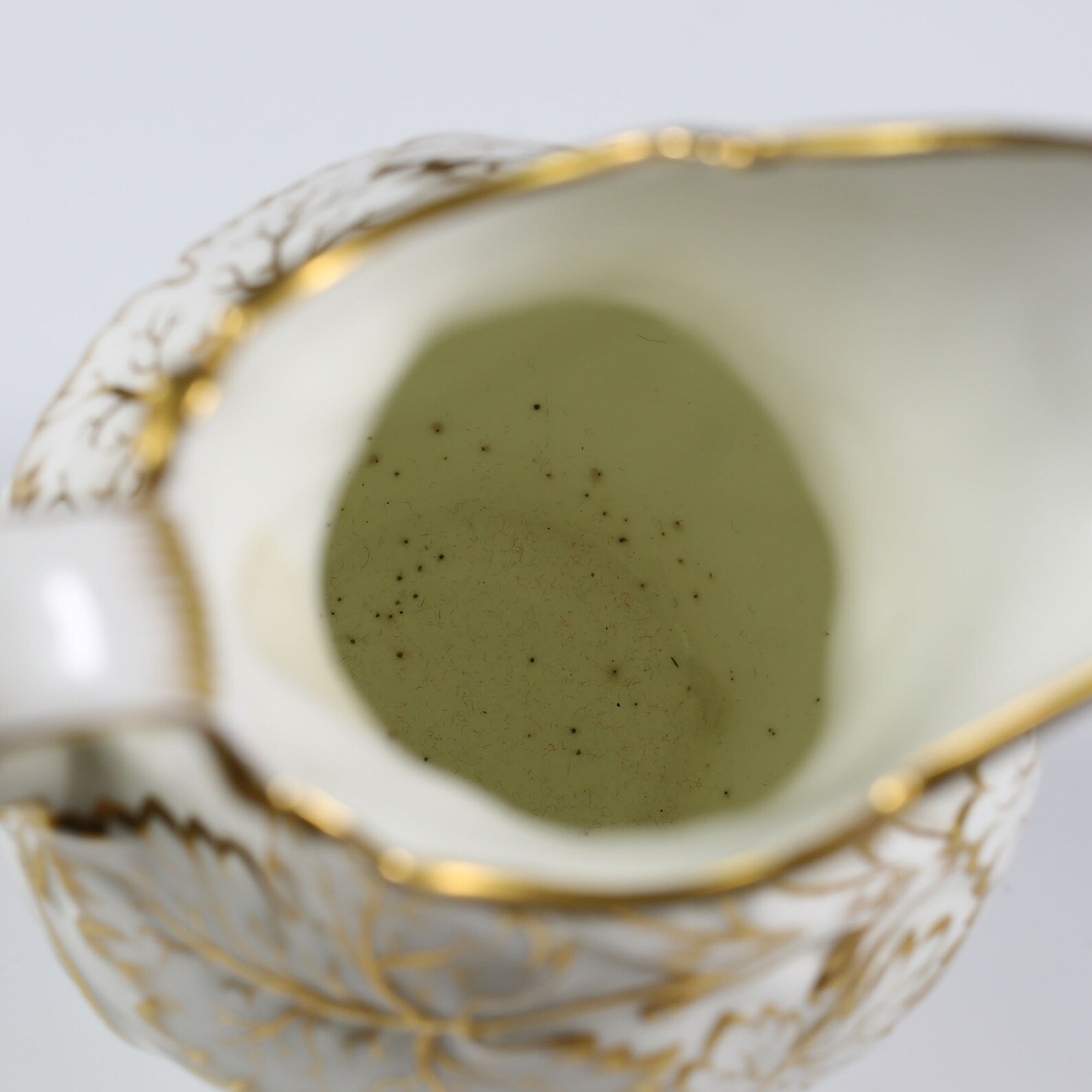 Antique Porcelain Water Pitcher White With Gold Accent on - Etsy