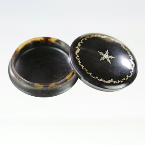 Antique Tortoise Shell Pill Box Incrusted With Silver and Gold - Etsy