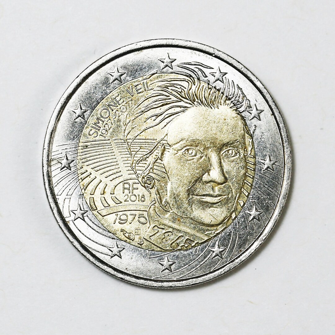 2018 France 2 Euros Commemorative Issue Simone Veil, French Coin ...