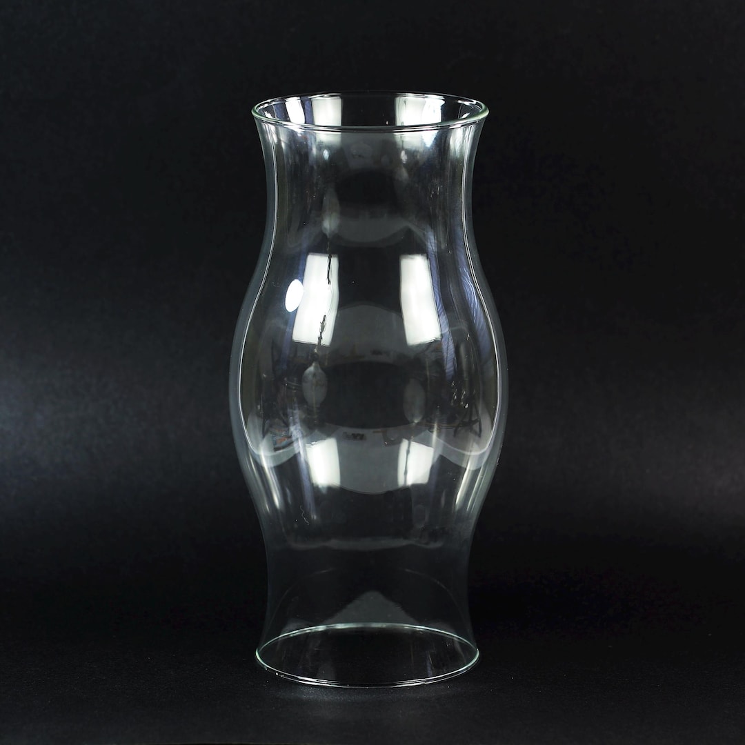 Vintage Large Clear Crystal 11.5in Lamp Shade Oil Lamp Chimney, Clear ...
