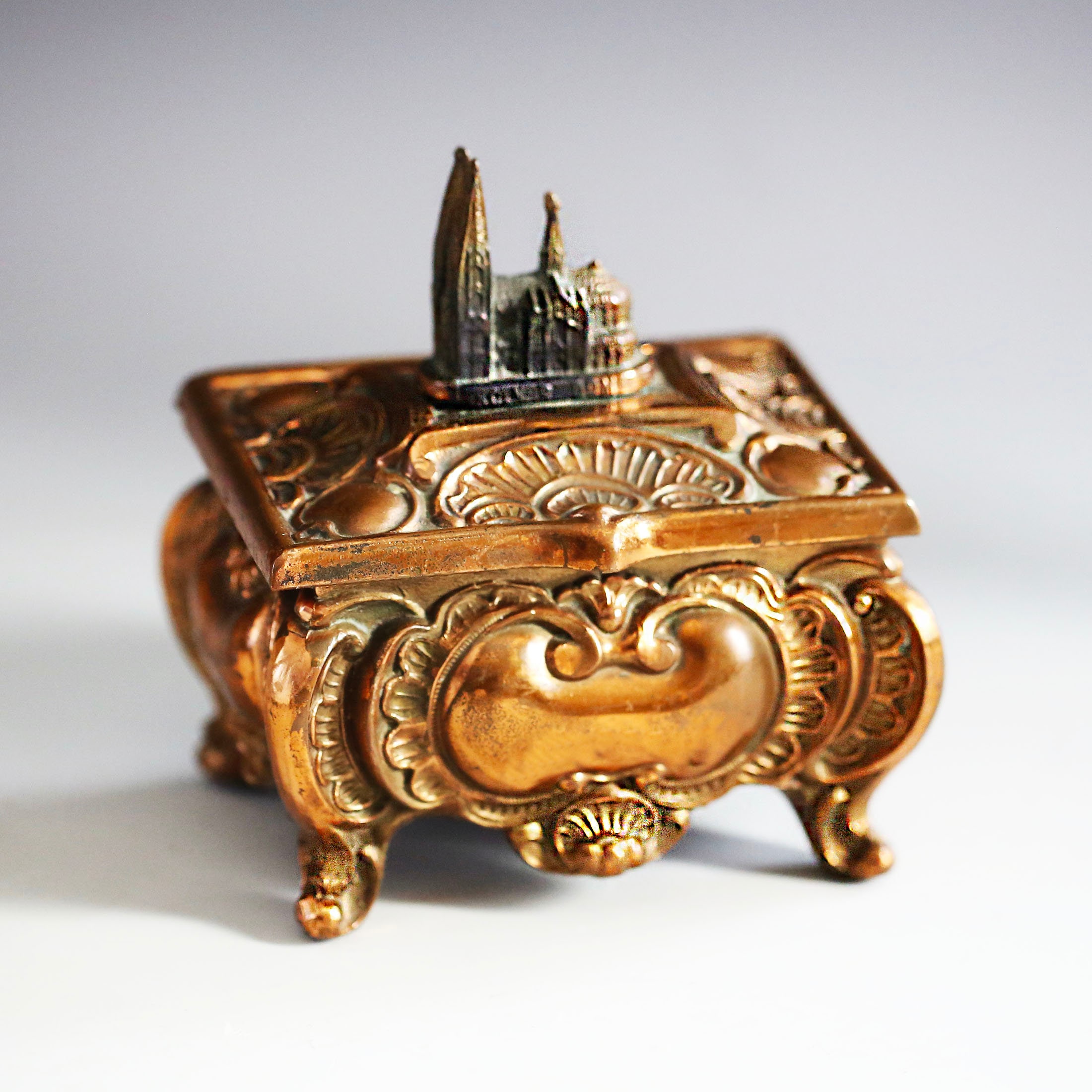 Vintage West Germany Metal Hinged Box Kolmer Dom Cathedral ...