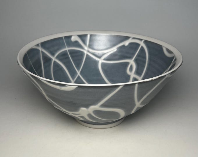Gray Pollock Series Ramen Bowl - Etsy