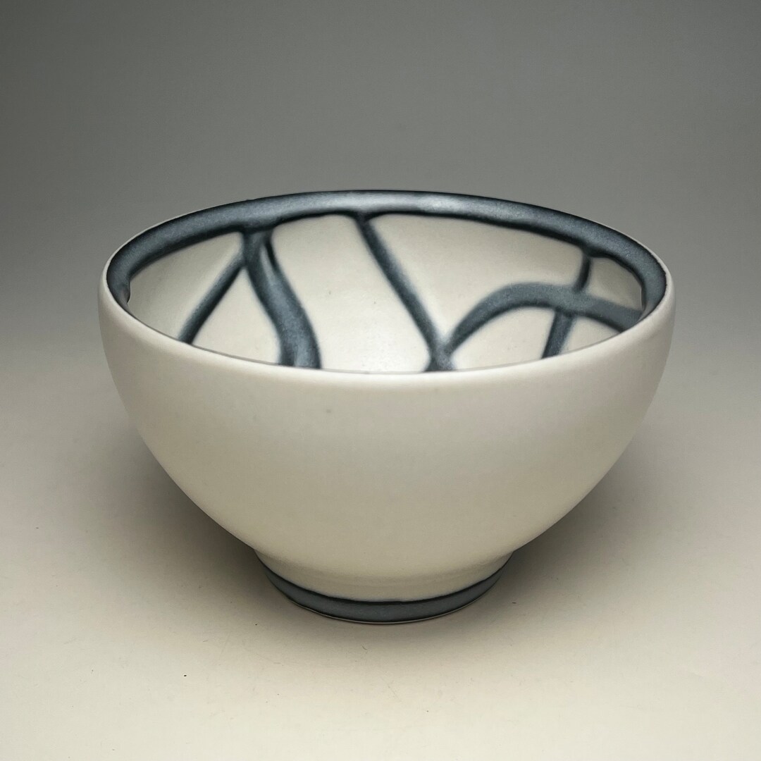 Small Round White Pollock Bowl - Etsy