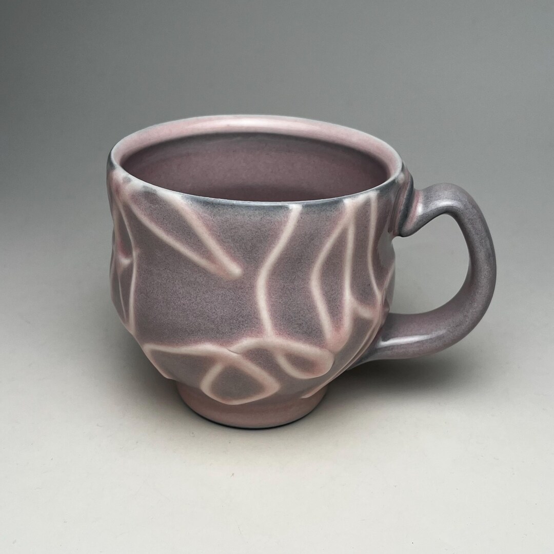 Pink Pollock Series Black Porcelain Waisted Mug - Etsy