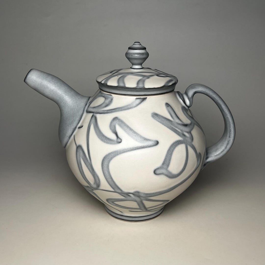 White Pollock Series Teapot - Etsy Canada