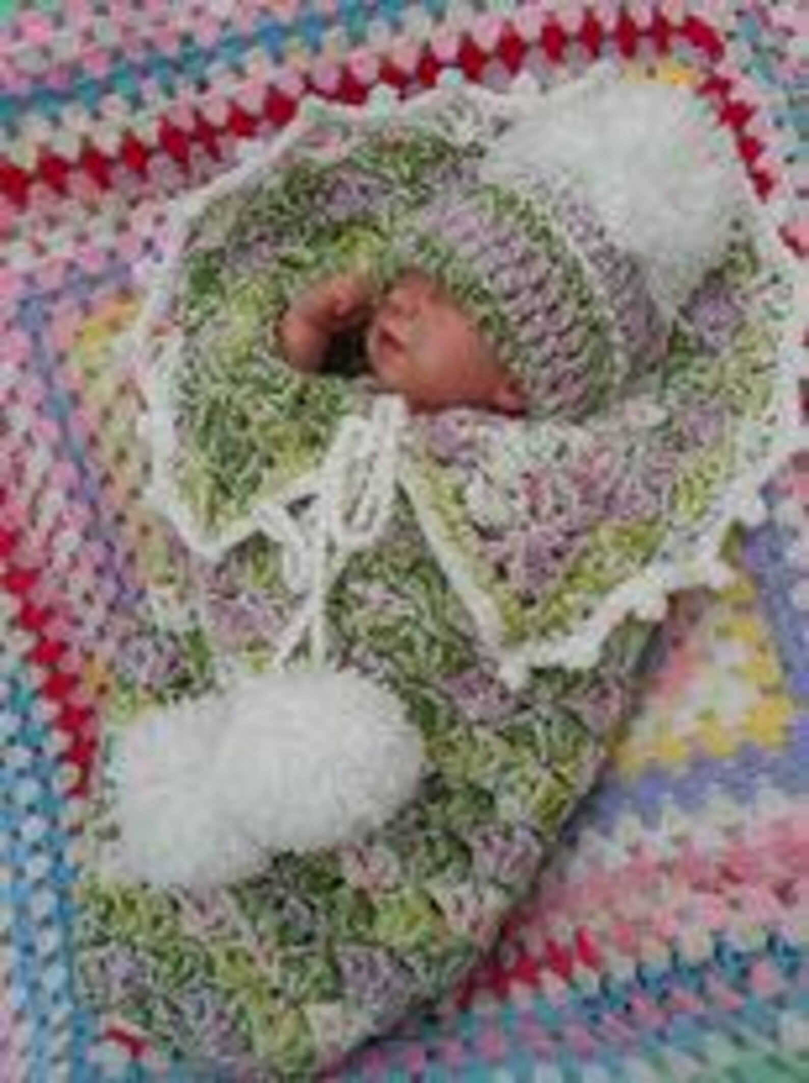 Crochet Baby Cocoon and Hat Pattern, Newborn-3 Months (digital Download ...