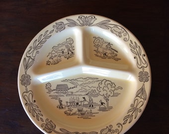 Divided plate | Etsy