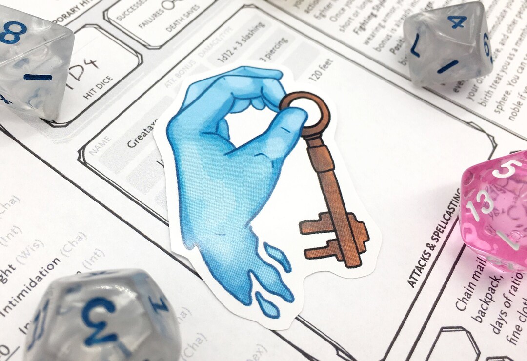 Mage Hand Spell Sticker // 6cm Dnd Cute Nerd Geek Gift // TTRPG RPG ...