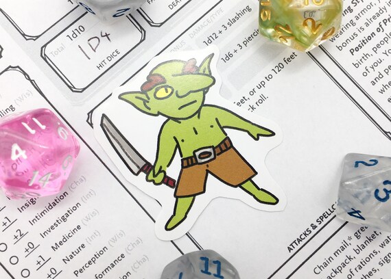 Twig Blight Sticker 6cm DnD Cute Nerd Geek Gift TTRPG RPG Gm Creature ...