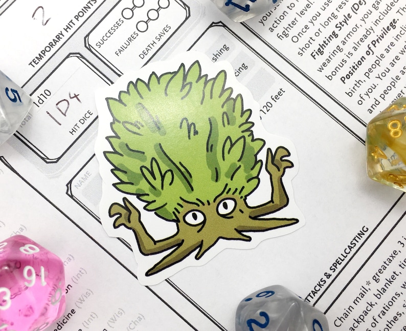 Twig Blight Sticker 6cm DnD Cute Nerd Geek Gift TTRPG RPG Gm Creature ...