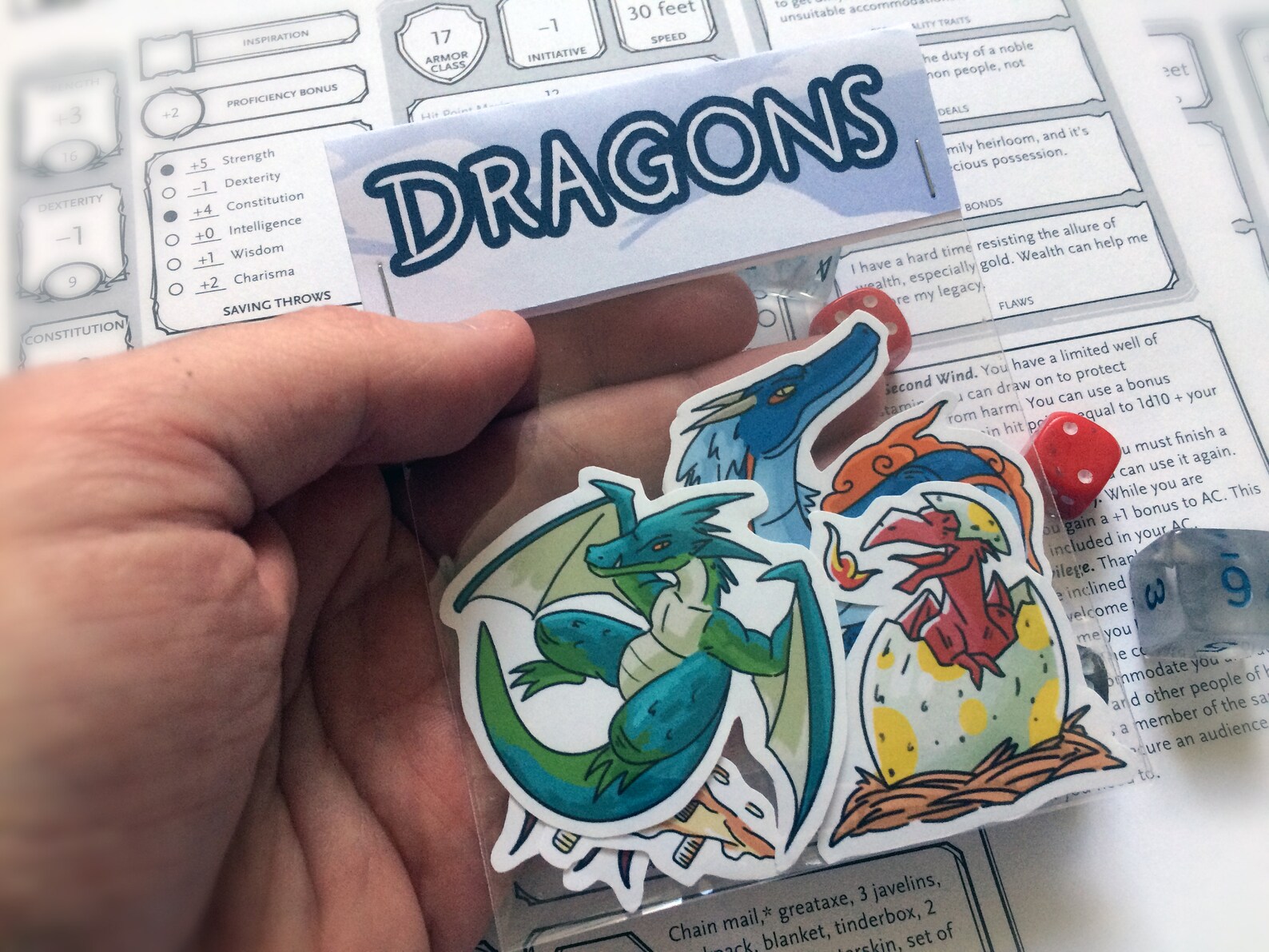 Dragons Sticker Pack D&D Inspired Set of 5 // Dnd Gift Cute // - Etsy