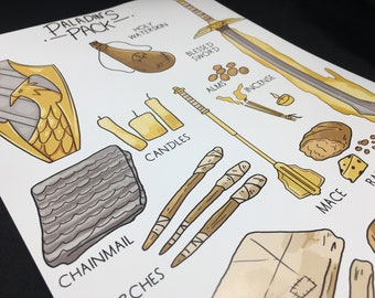 D&D Healer's Pack A4 Print // Dnd Gift Class Fantasy Items | Etsy