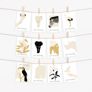 Boho Home Decor, Art mural animal sauvage, imprimé animal sauvage ...
