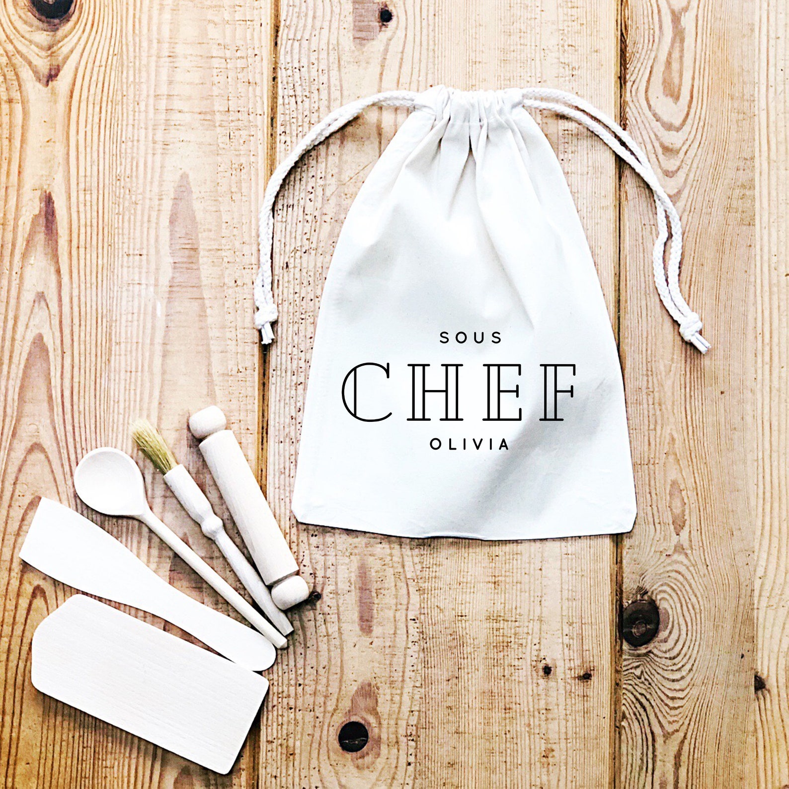 Kids Baking Set Sous Chef Kids Baking Apron Personalised - Etsy
