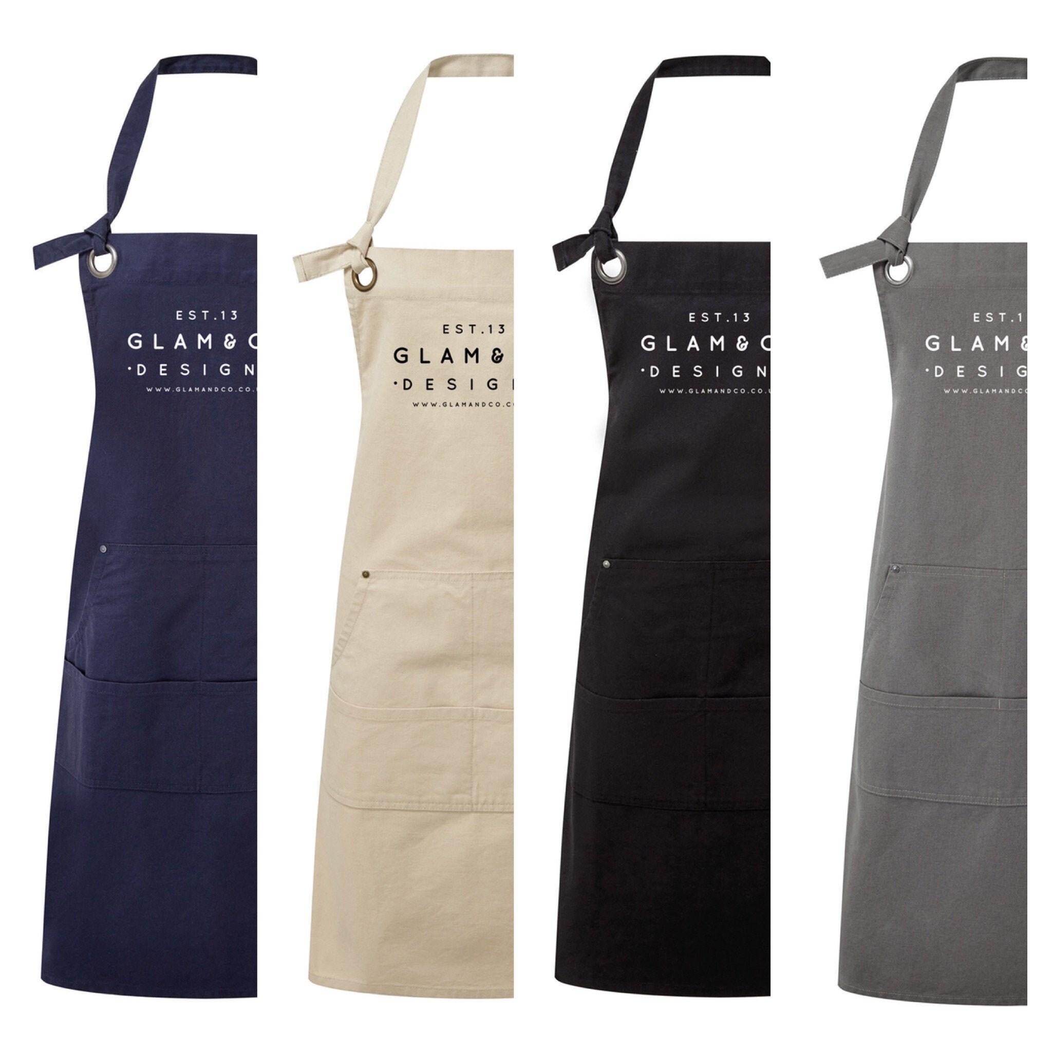 Personalised Apron With Pockets Logo Design Apron Aprons - Etsy UK