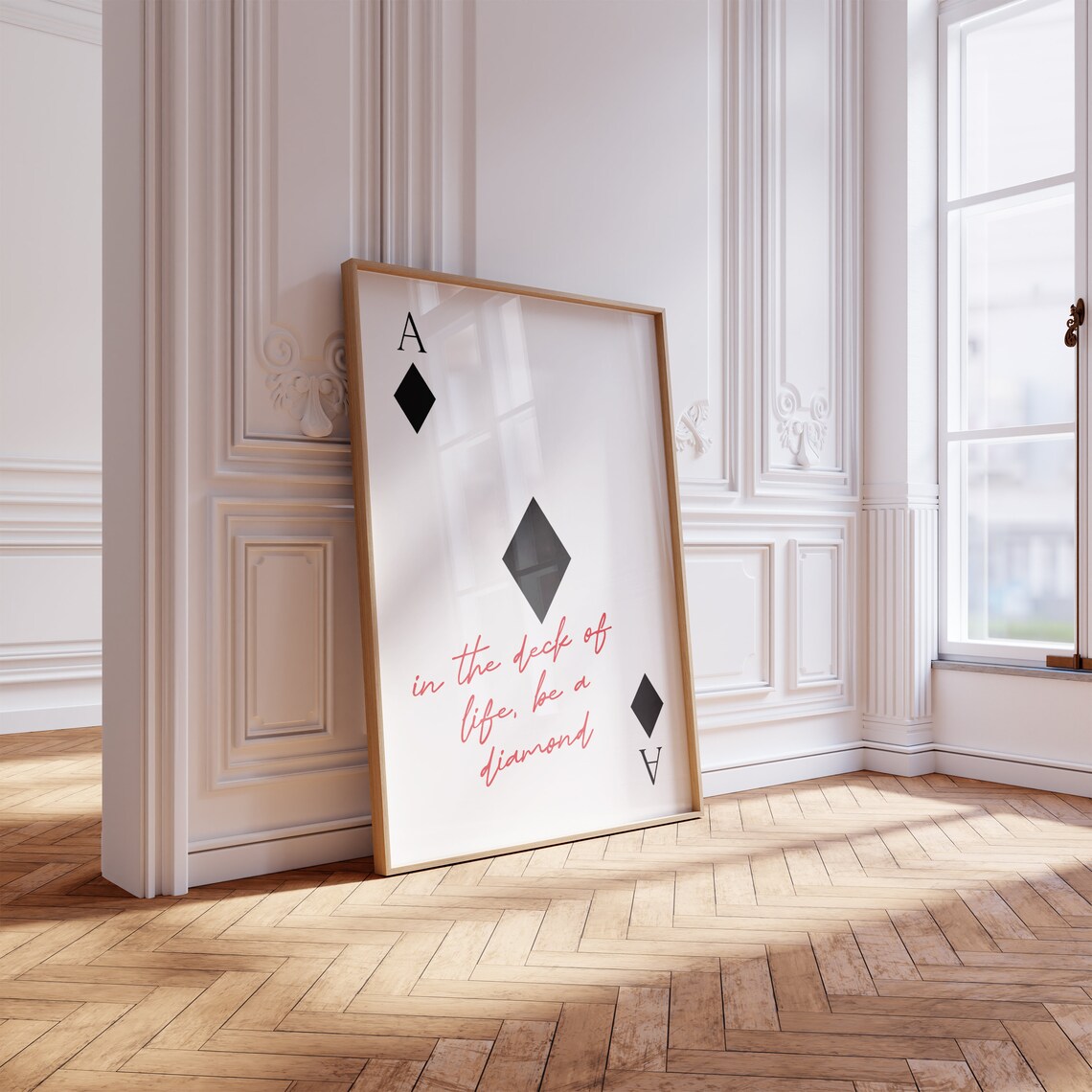 Trendy Ace of Spades Wall Art Print, Playing Card Retro Quote Poster ...