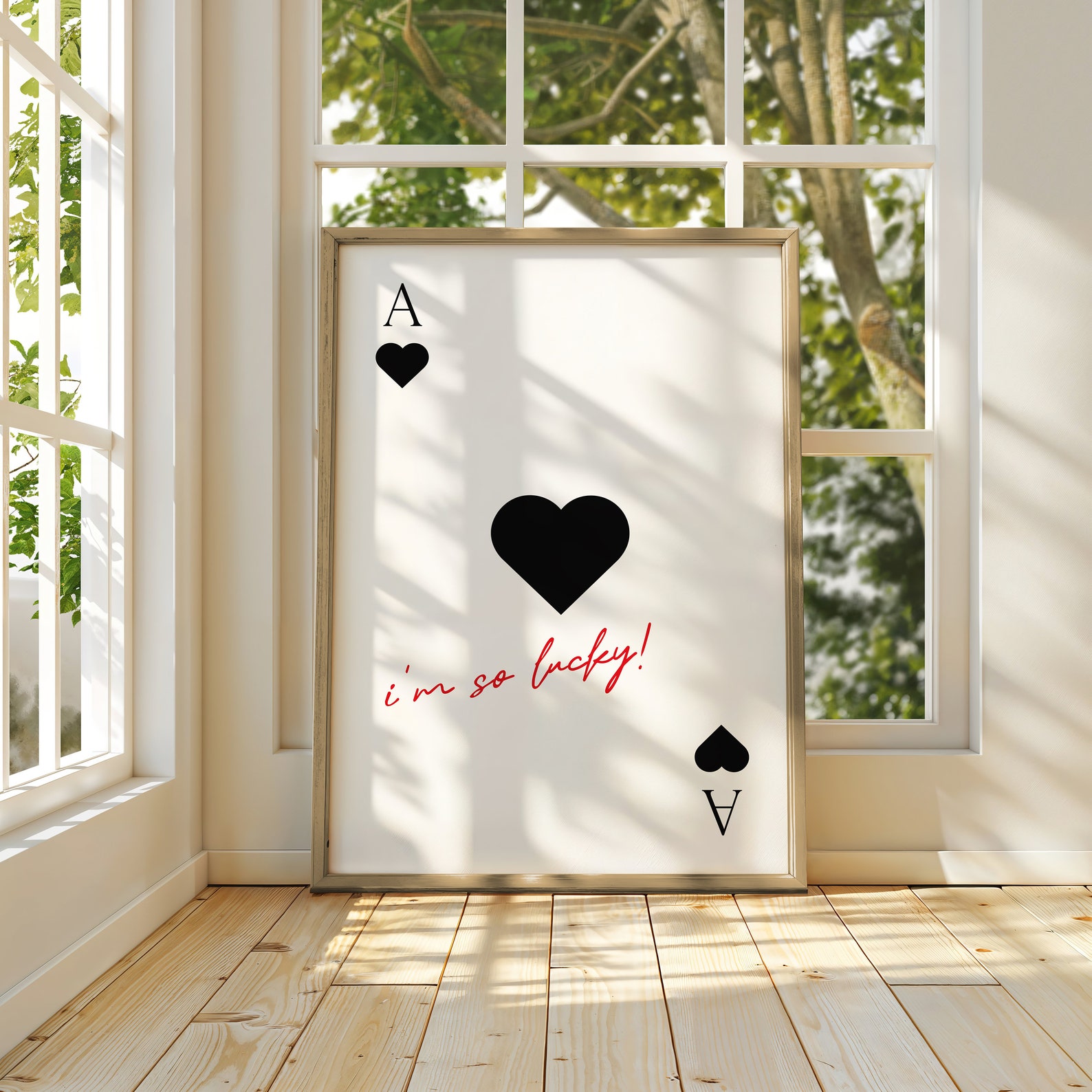 Trendy Ace of Spades Wall Art Print, Playing Card Retro Quote Poster ...