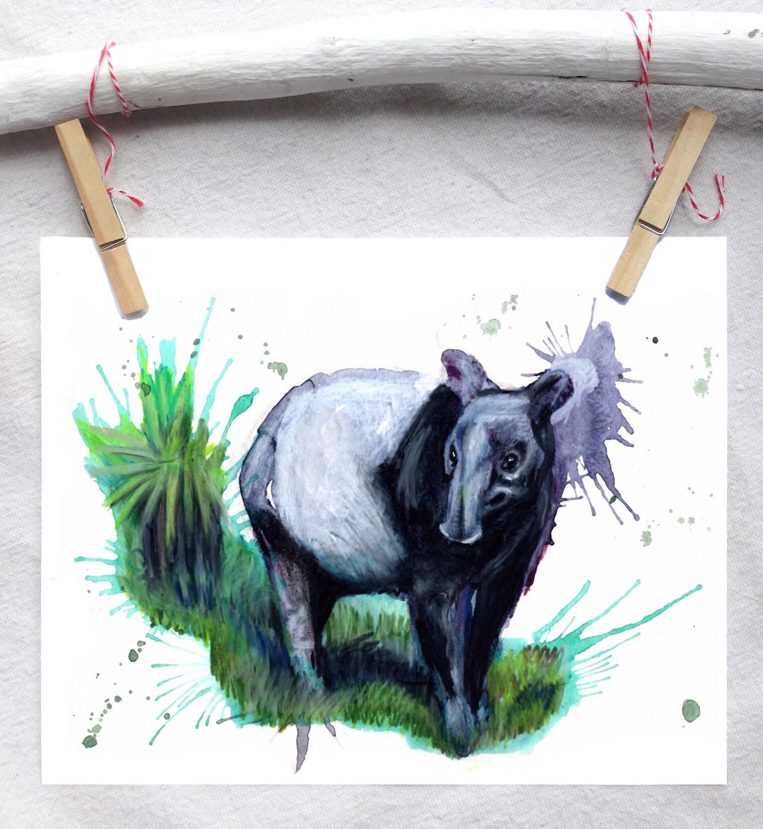 Malayan Tapir Aka Asian Tapir Art Print - Etsy