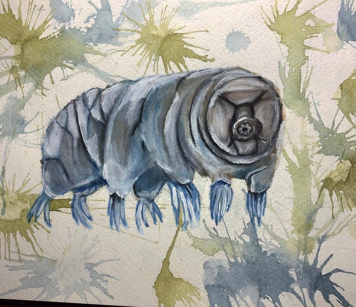 Tardigrade Sticker Water Bear Sticker Tardigrade Art Print - Etsy