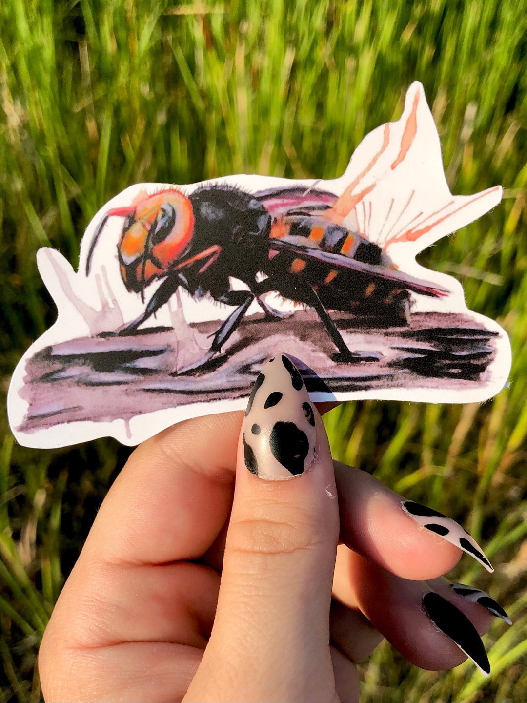 Japanese Wasp Sticker | Weatherproof Insect Art for Hydroflask - Etsy
