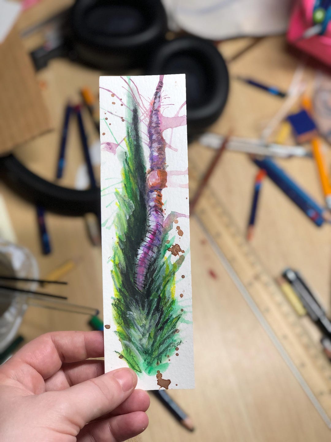 Nightcrawler Worm Hand Painted Bookmark - Etsy