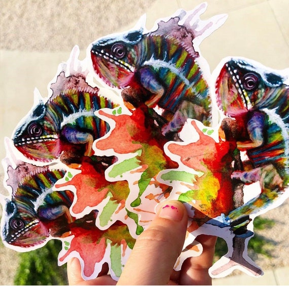 Chameleon Sticker laptop Decal Sticker Waterproof Vinyl - Etsy