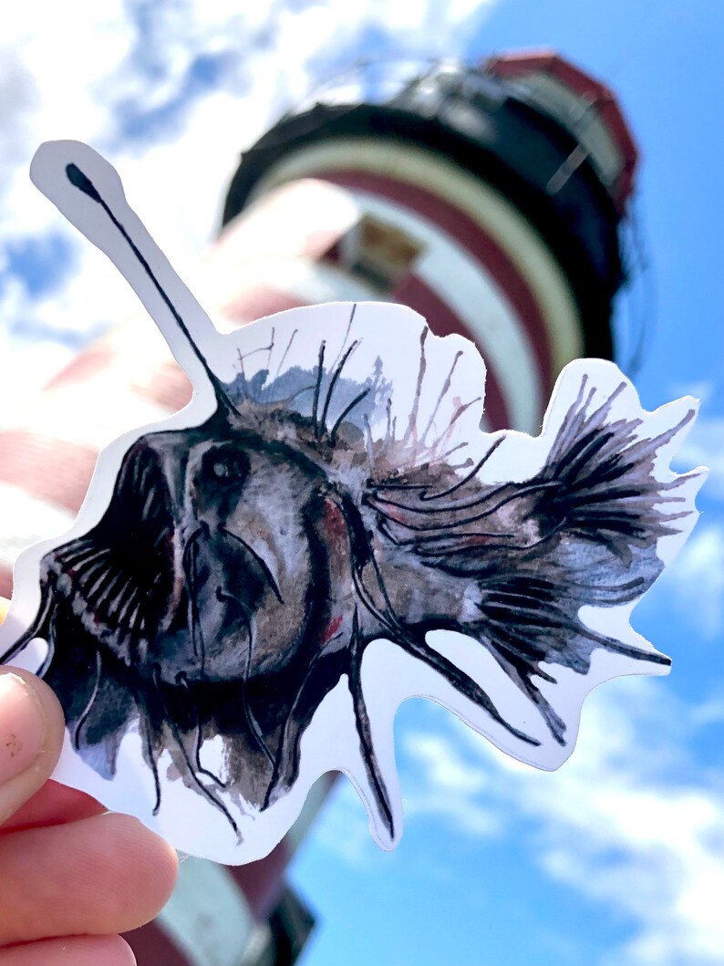 Female Angler Fish Sticker Stickers for Kids Angler Fish - Etsy