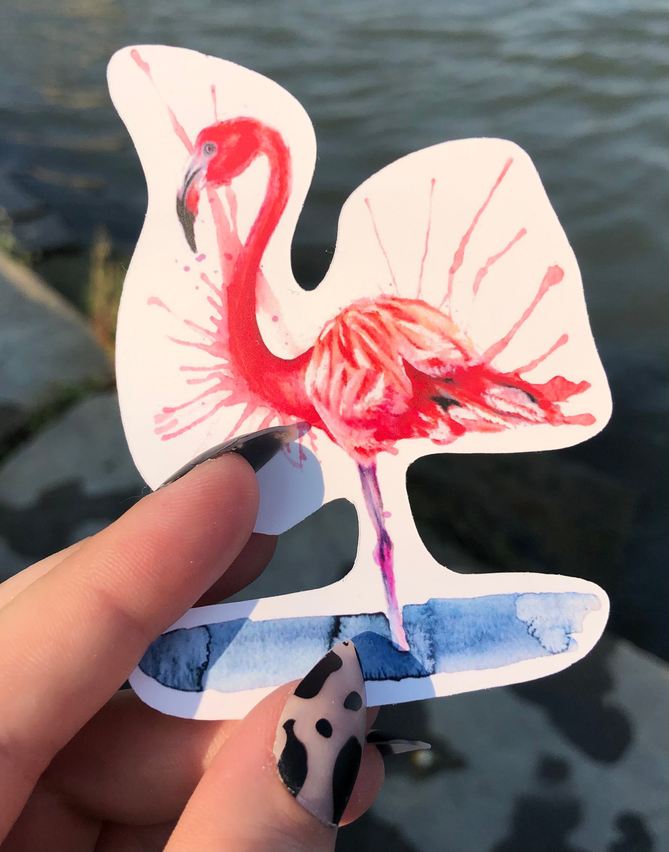 Pink Flamingo Sticker | Stickers for Girls | Pink Laptop Art | Laptop ...