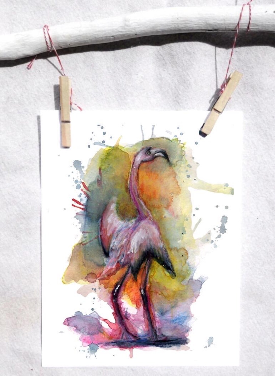 Flamingo Number 2 Art Print - Etsy