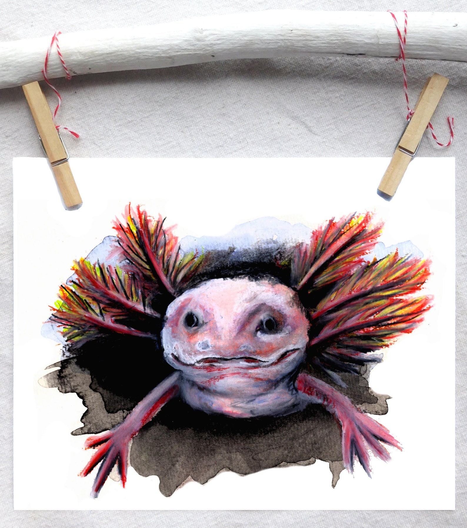 Axolotl Art Print Kids Room Decor Older Kids Wall Art - Etsy