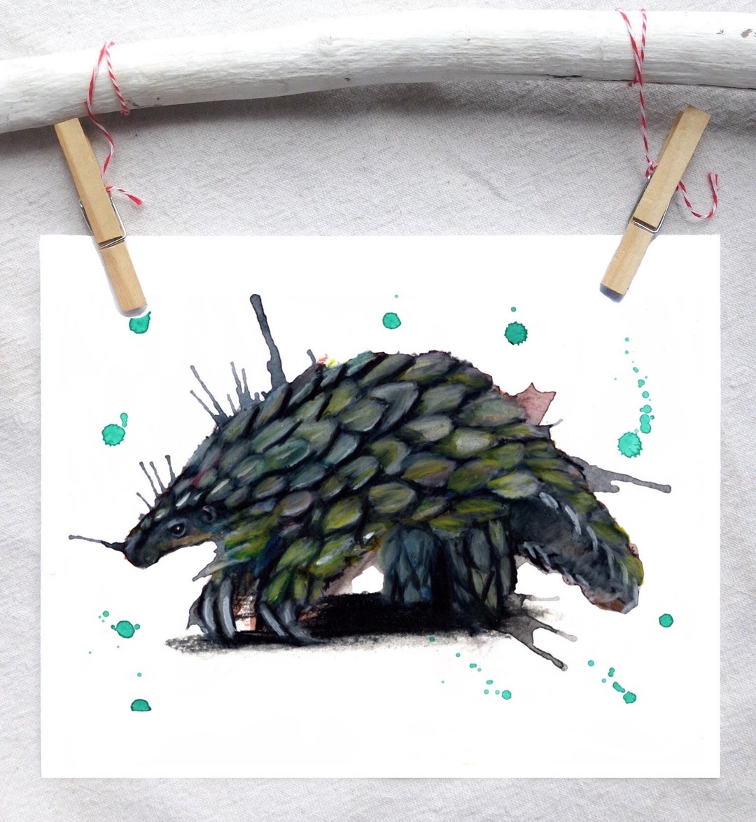 Ground Pangolin Art Print - Etsy