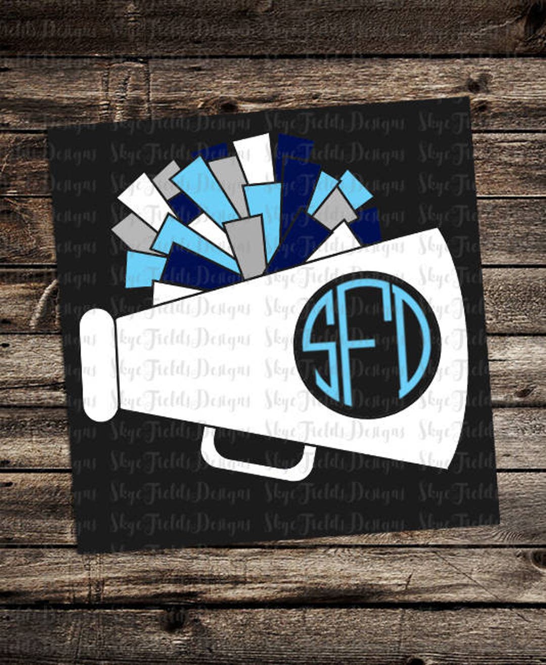 Cheer Monogram SVG, JPG, PNG, Studio.3 File for Silhouette, Cameo ...