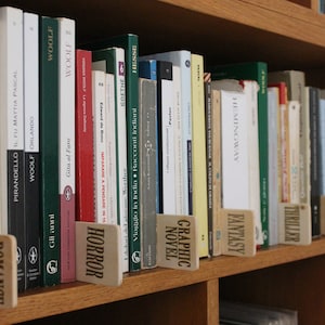 Book Shelf Dividers Books Separators Book Shelf Organizer Genre Books ...