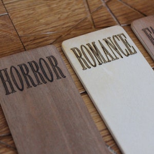 Book Shelf Dividers | Books Separators | Book Shelf Organizer | Genre ...