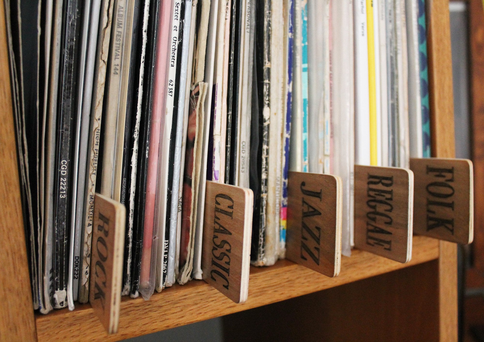 Vinyl Records Dividers. LP Separators. Vinyl Record Organizer. Genre ...