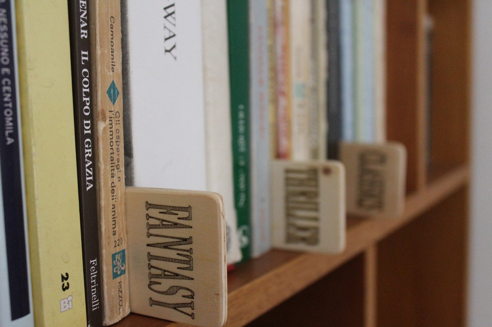 Book Shelf Dividers | Books Separators | Book Shelf Organizer | Genre ...