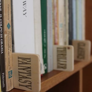 Book Shelf Dividers Books Separators Book Shelf Organizer Genre Books ...