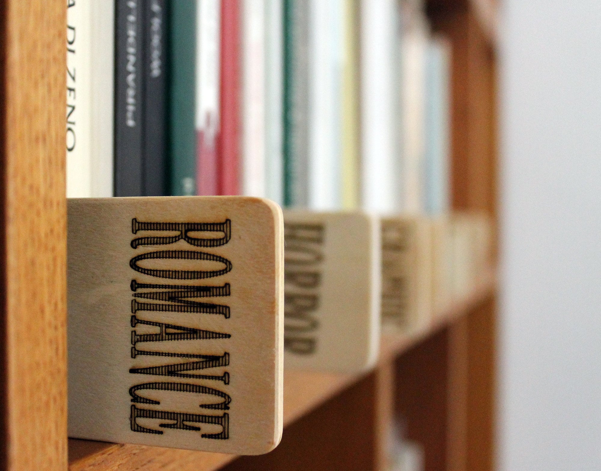 Book Shelf Dividers | Books Separators | Book Shelf Organizer | Genre ...