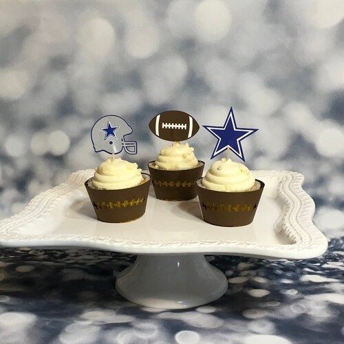 Dallas Cowboys Cupcake Toppers 12 Ct. - Etsy