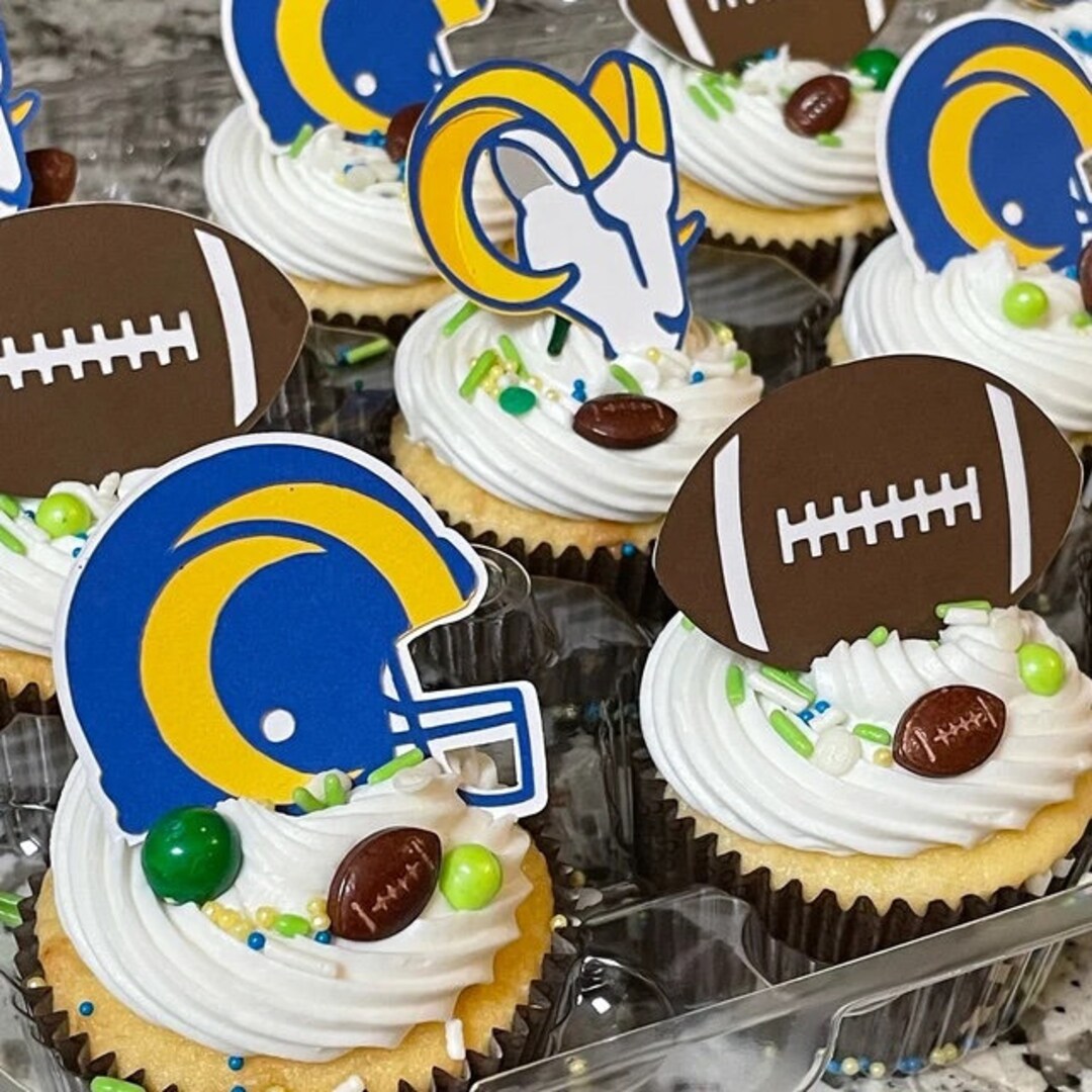 Los Angeles Rams Cupcake Toppers Food Picks 2020 New Logos - Etsy