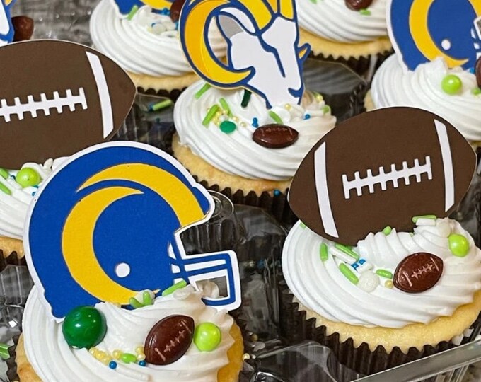 Los Angeles Rams Cupcake Toppers Food Picks 2020 New Logos - Etsy